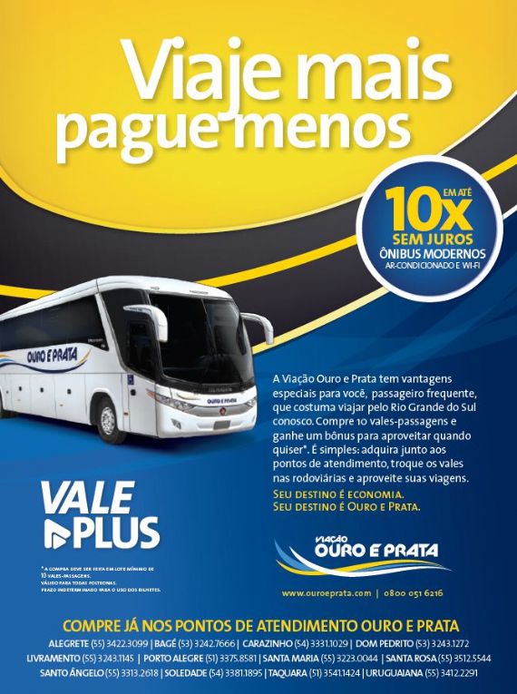 Vale Plus: Viaje mais, pague menos! - Notícias - Ouro e Prata - Viação ...